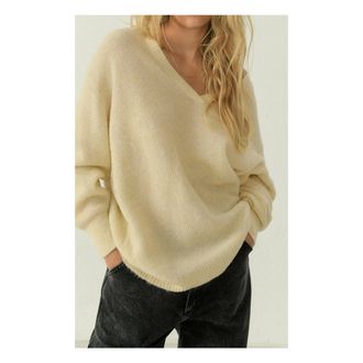 American Vintage Pull Long Col V Razpark Laine American Vintage