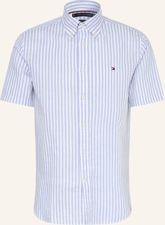 Tommy Hilfiger Kurzarm-Hemd Regular Fit Mit Leinen gruen