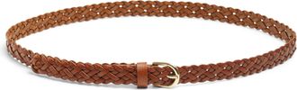 Pieces Pcavery Leather Braided Slim Belt Noos,Cognac,85