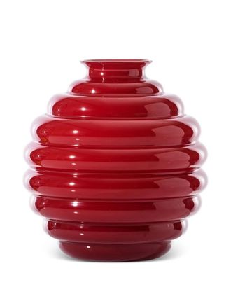 VENINI vase en c&eacute;ramique - Rouge