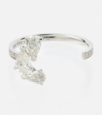 Repossi Bague Serti sur Vide en or blanc 18 ct et diamants