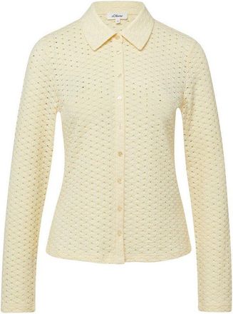 s.Oliver Langarmbluse T-Shirt Jersey-Bluse aus Lochspitze