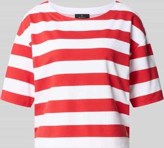 Monari Sweatshirt mit 1/2-Arm im Allover-Look