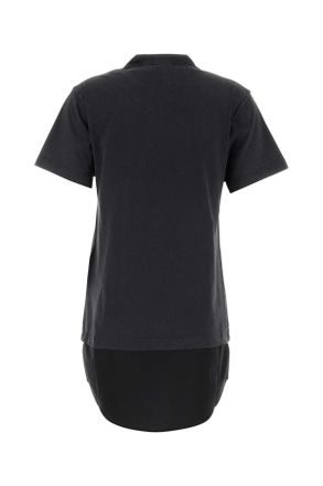 Balenciaga Womens Slate Cotton T-Shirt Dress Faded Washed Black-W T1 Abiti Black/w