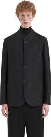 Harris Wharf London Nehru Jacket in Light Pressed Wool