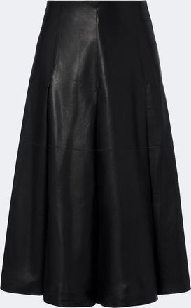 Joseph Jupe midi Riya en cuir