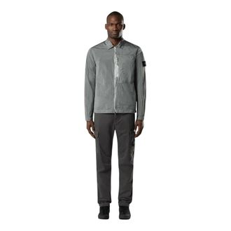 Stone Island Homme, Vestes, Gris, Taille: L Nylon Metal Overshirt