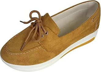 Generic Chaussures de loisirs pour femme - Chaussures &agrave; enfiler - Chaussures d&eacute;t&eacute; noires - Semelle &eacute;paisse - Antid&eacute;rapantes - Chaussures de marche - Chaussure