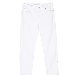 Michael Kors Wei&szlig;e Gerades Jeans mit Seitenschlitz - - Jeans - Damen - Wei&szlig; - L