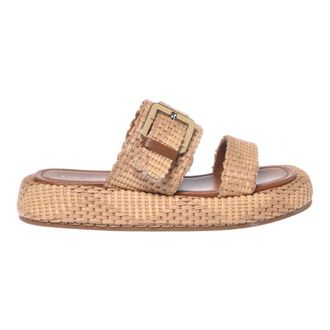 Baldinini Femme, Chaussures, Beige, Taille: 37 EU Raffia Mule