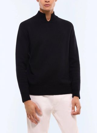 Fursac Pull col montant en laine et cachemire - Taille XXL - Homme