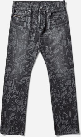 Hysteric Glamour Slam Jam Hysteric Angels Screen Print Denim Pants Black