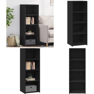 vidaXL Highboard Schwarz 45x41x124 cm Holzwerkstoff - Schreibtisch - Wohnzimmer Dekoration - Regal - Aufbewahrungsschrank - Hochschrank - Home & Living