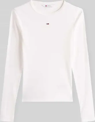 Tommy Jeans Slim Fit Langarmshirt aus Baumwoll-Mix