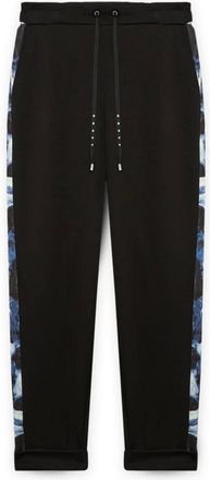 Fiorella Rubino Femme, Pantalons, Noir, Taille: 40 FR Pantalon Ballon en Tissu Scuba avec Bandes Latérales