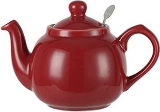 London Pottery Th&eacute;i&egrave;re rustique avec infuseur, en c&eacute;ramique, rouge, 2 tasses (600 ml) [produit import&eacute; parall&egrave;le]