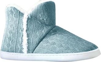 Generic Pantoufles chaudes et moelleuses pour femme - Bottines classiques &agrave; talon plat confortables &agrave; enfiler pour int&eacute;rieur et ext&eacute;rieur - Chaussons dhiver c