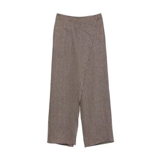 Alysi Femme, Pantalons, Brun, Taille: 40 FR Wide Pantalons