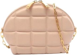 Bottega Veneta Sac bandouli&egrave;re matelass&eacute; demi-lune Pre-owned - Femme - Pre-owned - Beige - Taille: ONE Size
