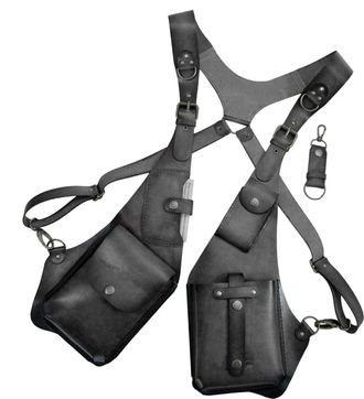 Generico Mittelalterliche Umhängetasche mit Diebstahlschutz aus Leder, verstellbar, für Damen und Herren, Retro-Tasche Steampunk mit Gurt, Schultertasche für C