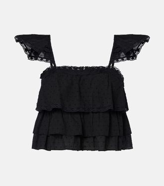 Poupette St Barth Cropped-Top Anya aus Baumwolle