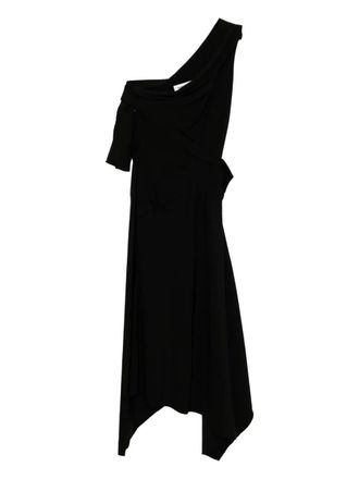 Monse robe longue &agrave; design drap&eacute; - Noir