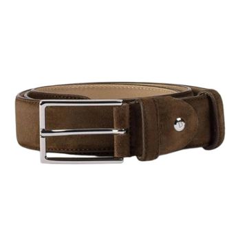 Doucal's Ceinture ajustable en daim - Homme - Accessoires - Brun - Taille: 100 CM
