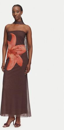 Vero Moda Sommerkleid Rosetta 10356030 Dunkelbraun Regular Fit