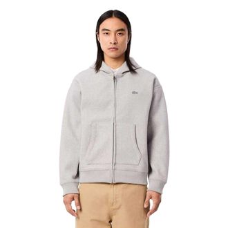 Lacoste Hoodie mit durchgehendem Rei&szlig;verschluss f&uuml;r Herren, mit Kapuze (Grau)