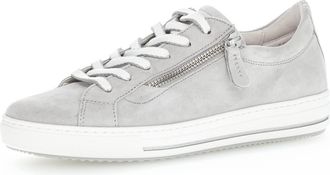 Gabor Damen Low-Top Sneaker, Frauen Halbschuhe,Wechselfußbett,Moderate Mehrweite (G),Sportschuhe,Freizeitschuhe,Light Grey,37.5 EU / 4.5 UK
