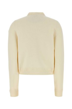 Moncler Womens Quilted Cotton Jacket White Nylon