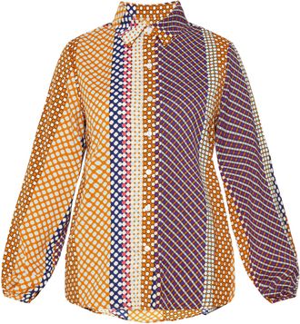 Felipa Bluse Frauen mehrfarbig braun