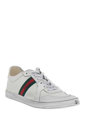 Gucci Mens Low Top Sneakers Coda White Leather Trainers