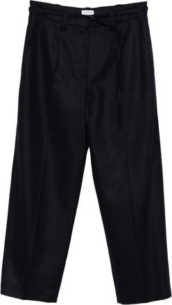 Brunello Cucinelli Pantalon droit en laine - Femme - Pantalons - Bleu - Taille: 36 FR