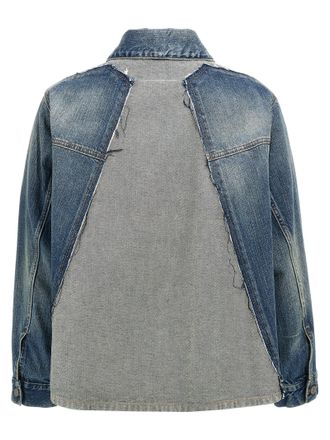 Maison Margiela Womens Blue Cotton Denim Jacket Clothing