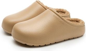 Generic Femme Chaussons Mules Sabots dInt&eacute;rieur avec Doublure Peluche Pantoufles De Maison Chaudes dHiver Semelle Antid&eacute;rapante Int&eacute;rieur Slippers L&eacute;g&egrave;res Et 