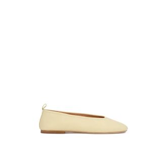 Kazar Femme, Chaussures, Jaune, Taille: 39 EU Ballerines en cuir jaune Kazar Studio avec empeigne asym&eacute;trique