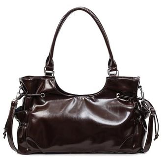Generic Sac &agrave; bandouli&egrave;re en cuir synth&eacute;tique - Sac fourre-tout tendance de grande capacit&eacute; - Pour le travail, le shopping, les voyages, caf&eacute;, 15.35x10.24x4.3