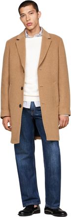 Tommy Hilfiger Herren Mantel Mix Coat Einreihig, Braun (Hickory), XXL