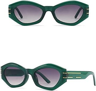 Generic Lunettes de soleil vertes uniques pour femme - Mode de luxe - En forme de papillon - Couleurs gelées, Vert/gris, Taille unique