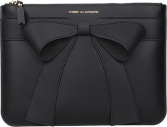 Comme Des Gar&ccedil;ons Gro&szlig;e Schleifen-Clutch - - Bags - Damen - Schwarzk - ONE SIZE