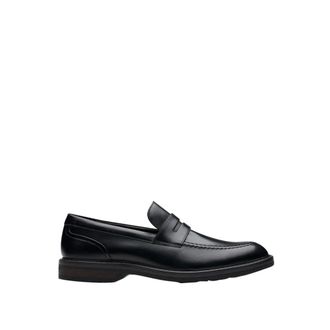Clarks Homme, Chaussures, Noir, Taille: 43 EU Chaussures Slip-On en Cuir Aldwin Step