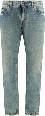 Dolce & Gabbana Homme, Jeans, Bleu, Taille: XL Jean Regular Fit en Coton avec Coutures Contrast&eacute;es