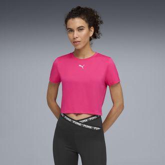 Puma TAD ESSENTIALS Kurzes figurbetontes T-Shirt Damen, Kleidung, Rosa, XXS