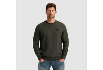 PME Legend Rundhalspullover mit Logo Stickerei