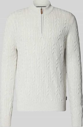 Fynch-Hatton Slim Fit Strickpullover aus Baumwoll-Woll-Mix