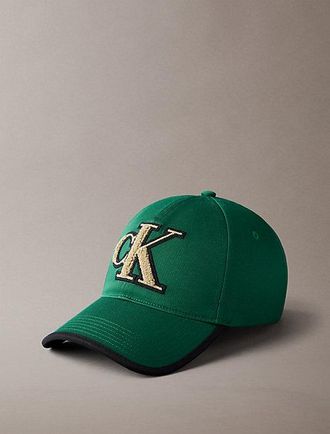 Calvin Klein Strukturiertes Baseballcap Mit Monogramm - Enchanted Forest - Herren - Einheitsgr&ouml;&szlig;e