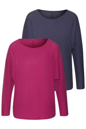 Vivance Langarmshirt in modischer Struktur-Optik (2er-Pack) aus pflegeleichter Strickqualit&auml;t mit Viskose
