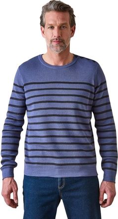 Daxon by - Pull ray&eacute; avec laine homme