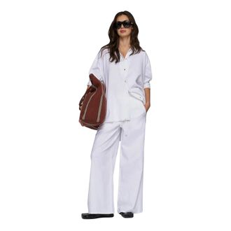 10 Days Femme, Pantalons, Blanc, Taille: 36 FR Wide Pantalons